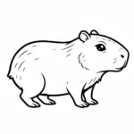 Ingyen nyomtatható Capybara színezők - Állatos színezők